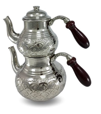 Handmade Silver Plated Copper Turkish Tea Pot Kettle | FairTurk.com