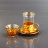18 Pcs Luxury Gold Color Tea Set With Metal Plates And Coffee Cups ...