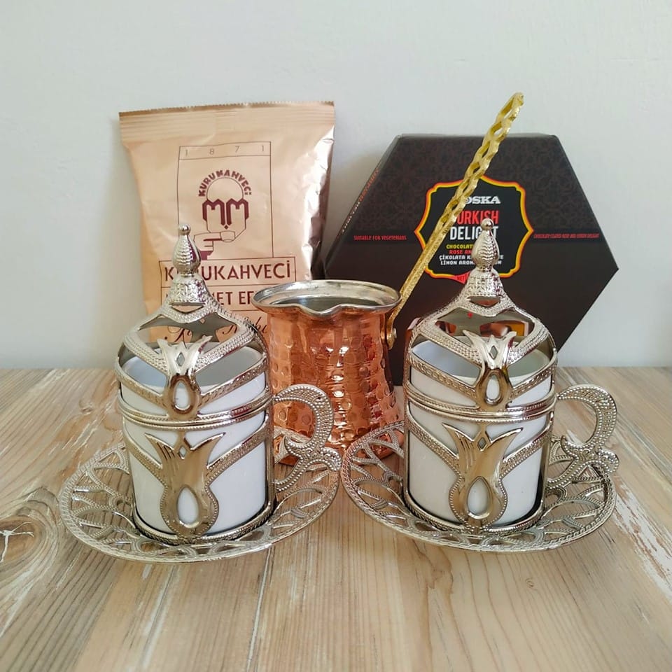 Silver Color Turkish Gift Box With Rose – Lemon Turkish Delight ...