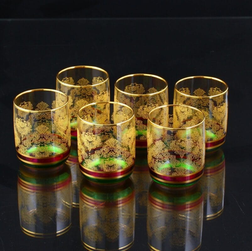 Akasya Gold Decorated Water Glass Set – FairTurk.com