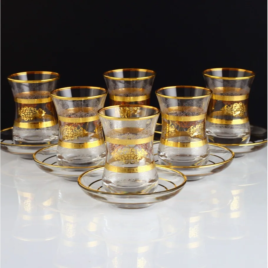 Masal Gold Color Tea Set For Six – FairTurk.com